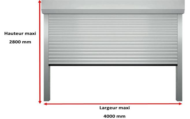 Porte de garage enroulable commande CHERUBINI sur-mesure